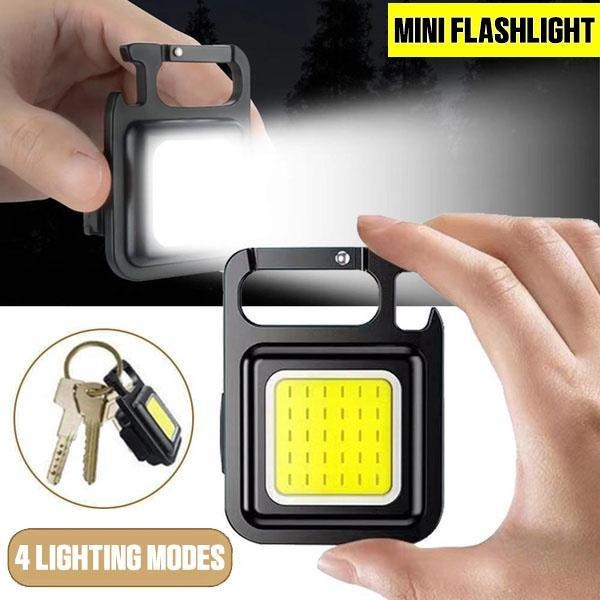 1PC Mini LED COB Flashlight, Rechargeable Keychain Small Flash Light ...