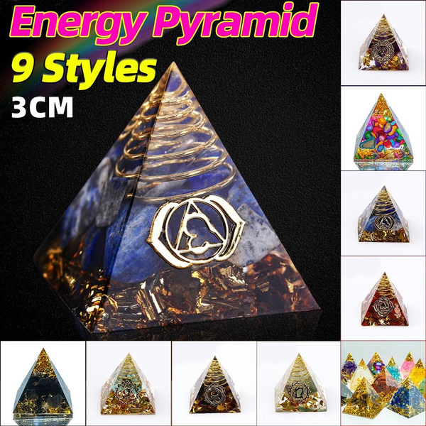 Magic Pyramid 9 Styles Art Amethyst Energy Pyramid Reiki Crystal Sphere ...