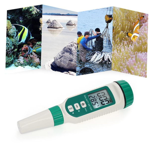SMART SENSOR Portable Salinity Meter Handheld ATC Salinometer Halometer ...