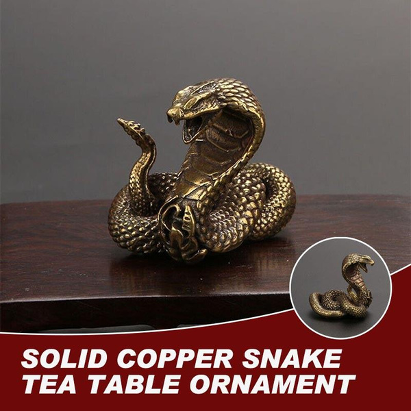 New Copper Chinese Snake Decorations Mini Animal Statue Vintage ...