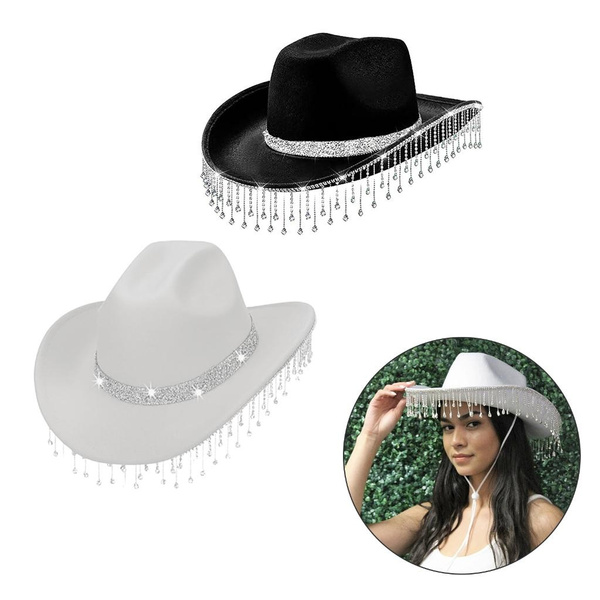 Funny Party Hats Cowboy Hat for Womens Sparkle Western Hat Cowboy Hat ...