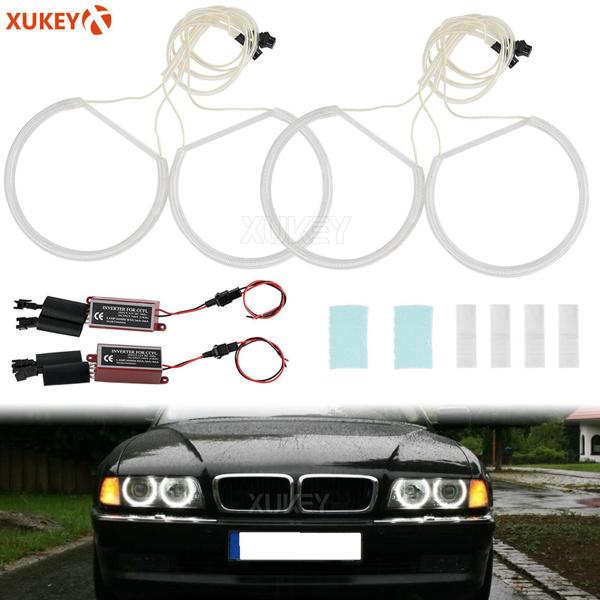 XUKEY 4x 131mm CCFL LED WHITE For BMW E36 E38 E39 E46 Daytime Running ...