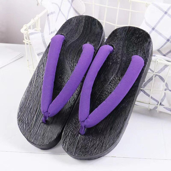 Anime Demon Slayer Cosplay Shoes Kimetsu No Yaiba Kamado Tanjirou Clogs ...