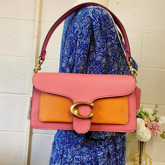 Coach 76105 Tabby Shoulder Bag 26 In Colorblock IN Taffy Orange Multi ...