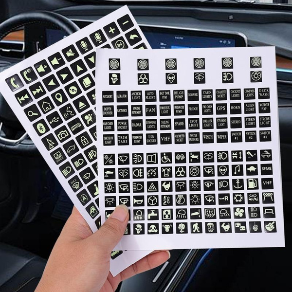 Car Sticker Luminous Car Door Window Lift Window Button Sticker | Wish