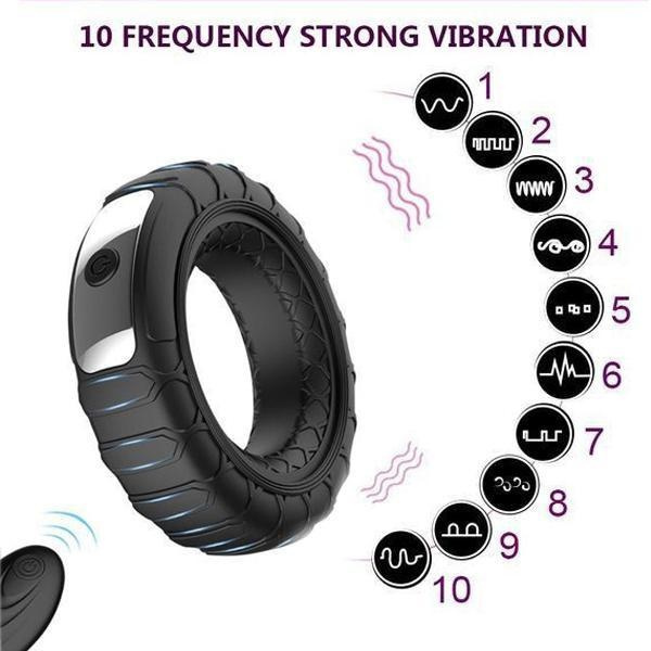 New 10 Frequency Silicone Super Soft Massage Cock Ring Relax Casual ...