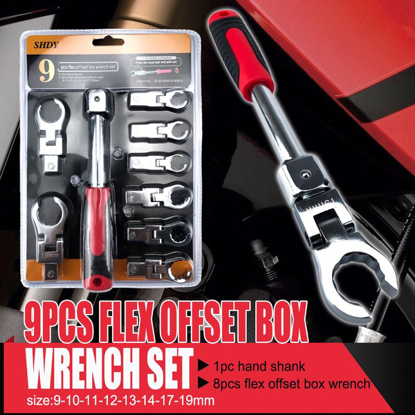 Replaceable Ratchet Wrench is Combined with A Swing Wrench to Rotate ...