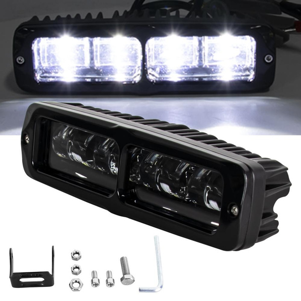 for Motorcycle ATV SUV Truck Tractor 6 Inch Headlight Bar Offroad Work ...