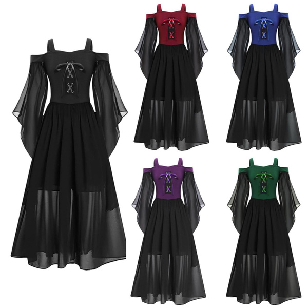 Girls Medieval Princess Costume Renaissance Robe Gown Halloween Cosplay ...