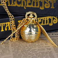 Vintage Snitch Ball Shaped Quartz Pocket Watch Lovely Sweater Angel ...