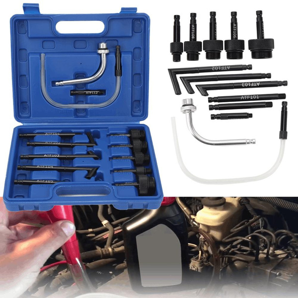 13 Pcs ATF Filling Adapter Carbon Steel Transmission Oil Refill Fluid ...