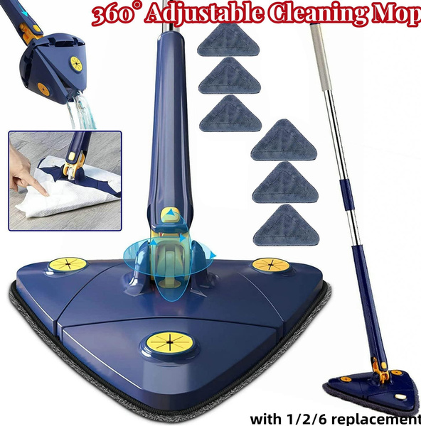 Upgrade!360° Rotatable Adjustable Cleaning Mop Extendable Triangle Mop ... Upgrade!360° Rotatable Adjustable Cleaning Mop Extendable Triangle Mop ...