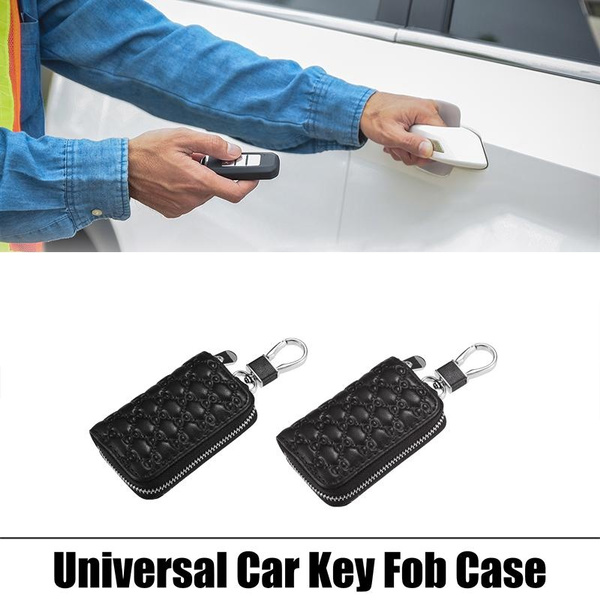 X AUTOHAUX Multifunction Genuine Leather Key Bag for Men Women Car Key ...