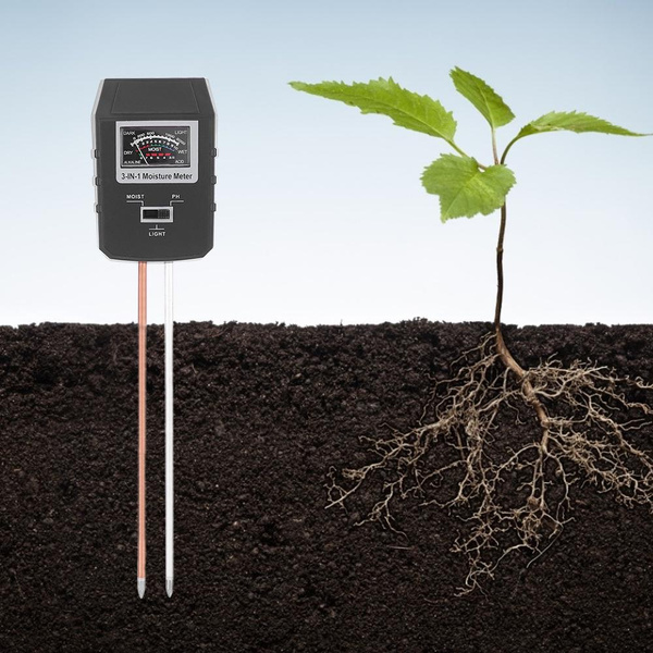 3-in-1 Multi-functional Soil Tester PH Value Humidity Illuminance ...
