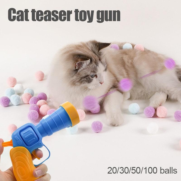 Pet Plush Ball Relieve boredom Shooting Gun Self Hi Mute Ball Cat Plush ...