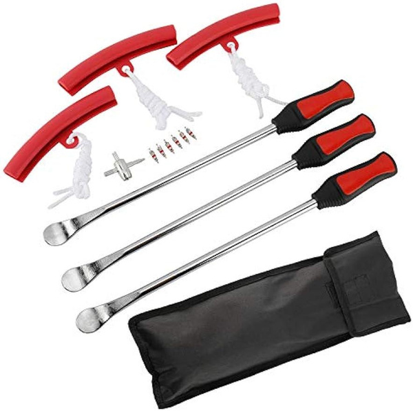 Tire Spoon Lever Irons Tool Kit Include 3 Tire Spoons, 3 Rim Protector ...