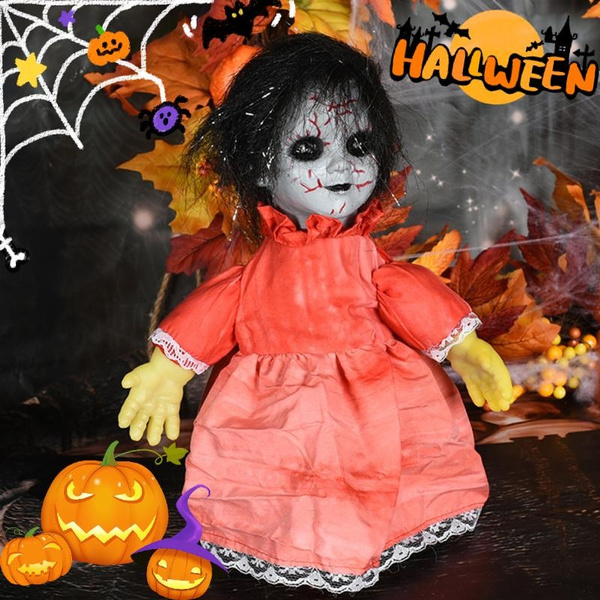 Halloween Ghost Doll Sound Control Horror Party Decoration Horror Props ...