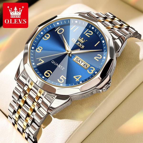 OLEVS Quartz Business Watch For Men, Waterproof Stainless Steel Strap ... OLEVS Quartz Business Watch For Men, Waterproof Stainless Steel Strap ...