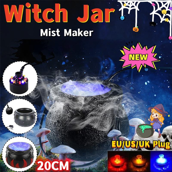 New Large Size Halloween Witch Jar Cauldron with Mist Maker Ultrasonic ...