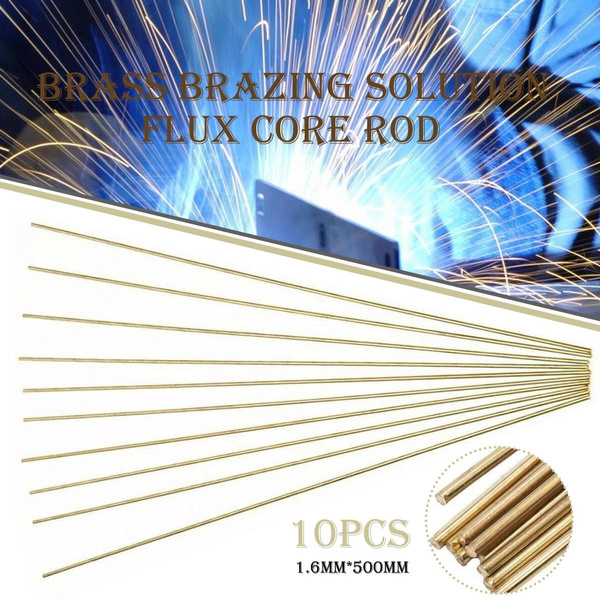 New 10pcs Brass Brazing Solution Welding Flux Cored Rods Low ...