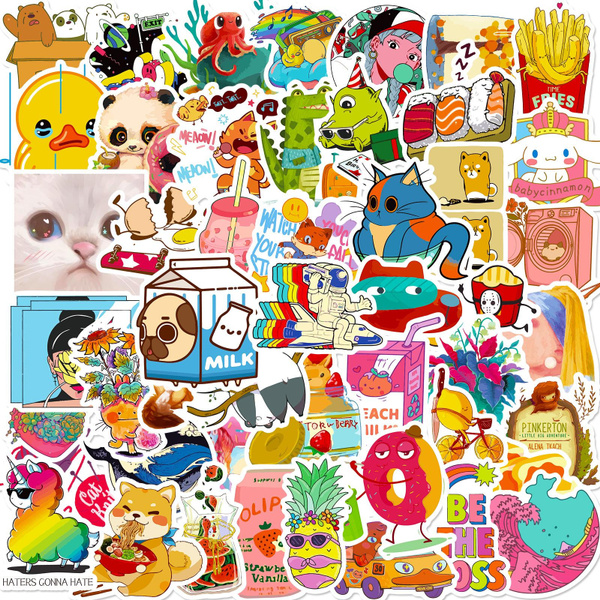 50pcs Cute Funny Cartoon Vsco Fresh Stickers For Scrapbook Laptop ...