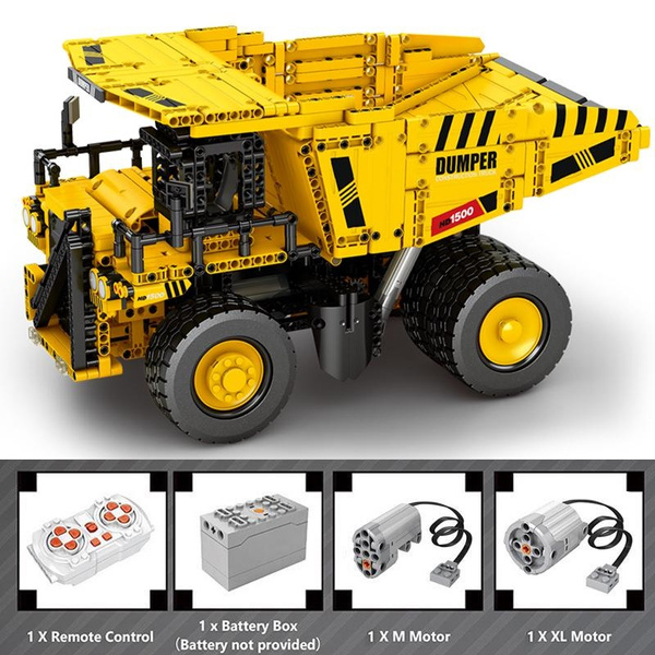 New 1622pcs High Tech Moc Truck Excavator Model Assembly Toys Blocks Moc Engineering Series Rc