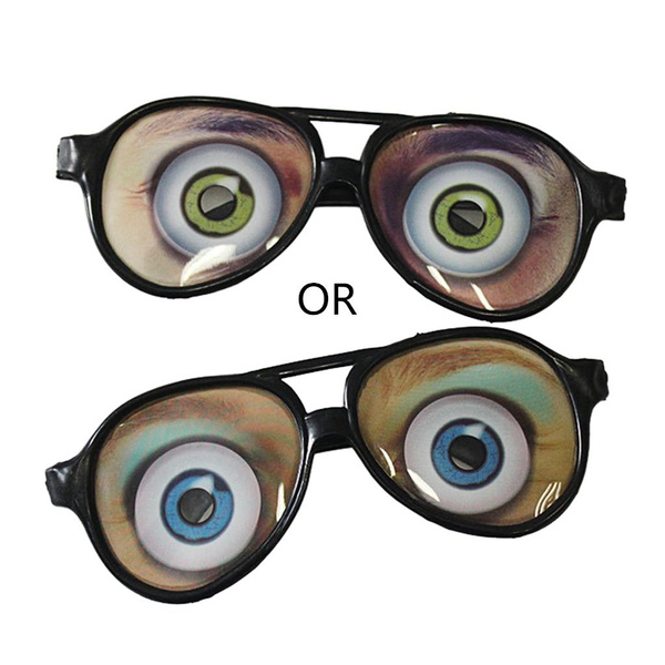 Halloween Trick Toy Joke Funny Eyes Glasses Prank Disguise Eyeglass Halloween Fools Day Party