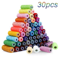 30PCS Sewing Thread Assortment Coil 30 Color Polyester Thread Sewing ...
