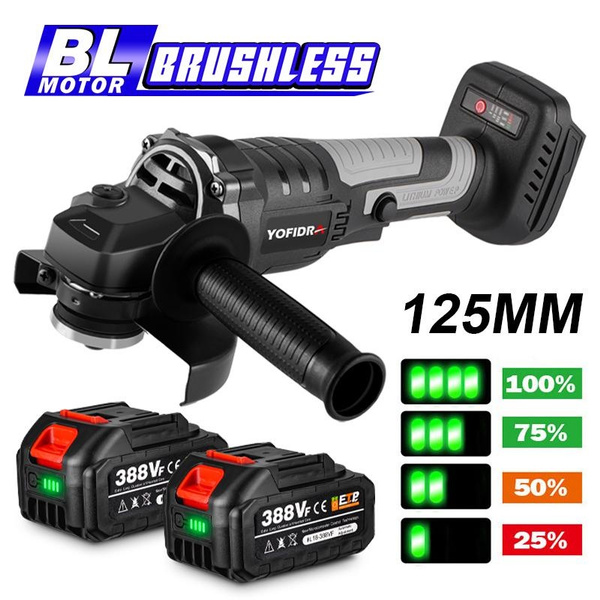 Brushless Electric Angle Grinder,125mm M14 Polishing Machine Power Tool ...