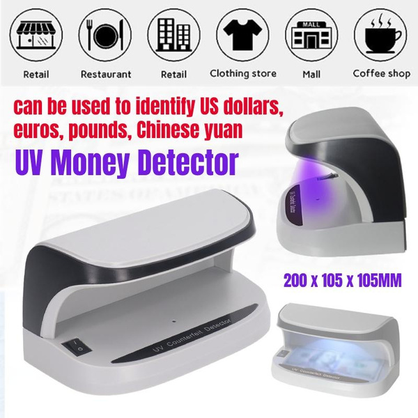 UV Counterfeit Bill Money Detector Small Footprint Portable ...