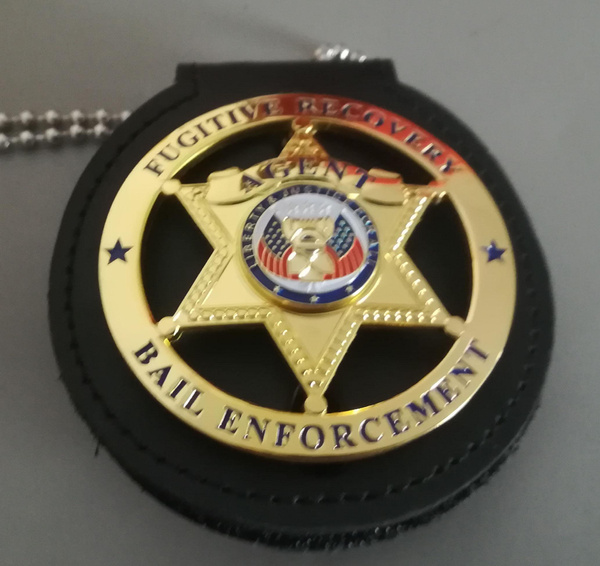 Metal Badge US Crime Recovery Bail Enforcement Badge Large Breast Badge ...