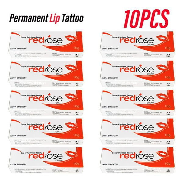 2/5/10PCS Redrose Numb Cream Permanent Lip Tattoo， Liposomal Topical ...