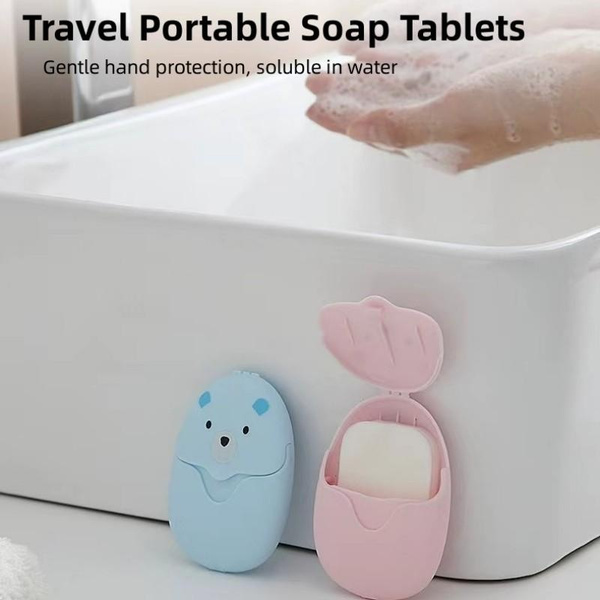 Disposable Soap Tablets Travel Portable Paper Fat Soap Tablets Portable ...