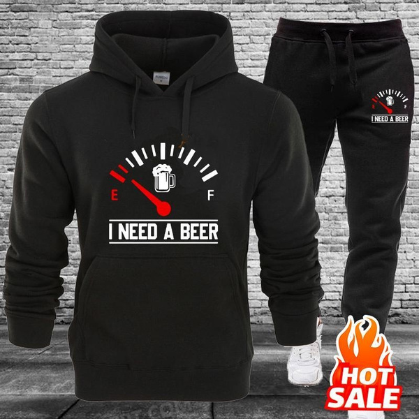 Women Men I Need Beer Print Hoodies Sports Wear Tracksuit Sweatshirt ...
