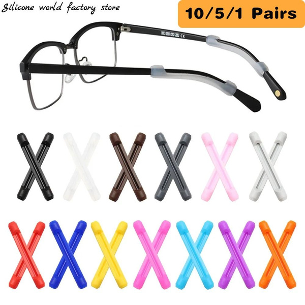 10/5/1 Pairs Silicone Ear Support Non-slip Sleeves Sunglasses Leg ...