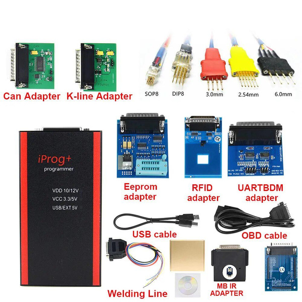 IPROG Pro V87 Full Set ECU Key Programmer Iprog+ Eeprom IMMO Car Radio ...