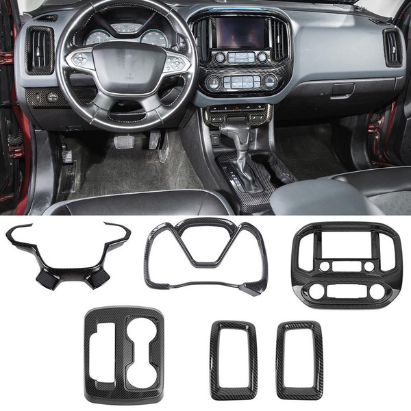 6 Pcs Center Console Steering Wheel Dashboard Navigation Panel Cover ...