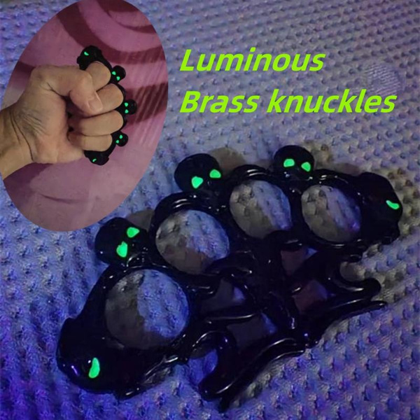 Luminous Brass Knuckles Tactical Survival Multi-Functional Self Defense ...