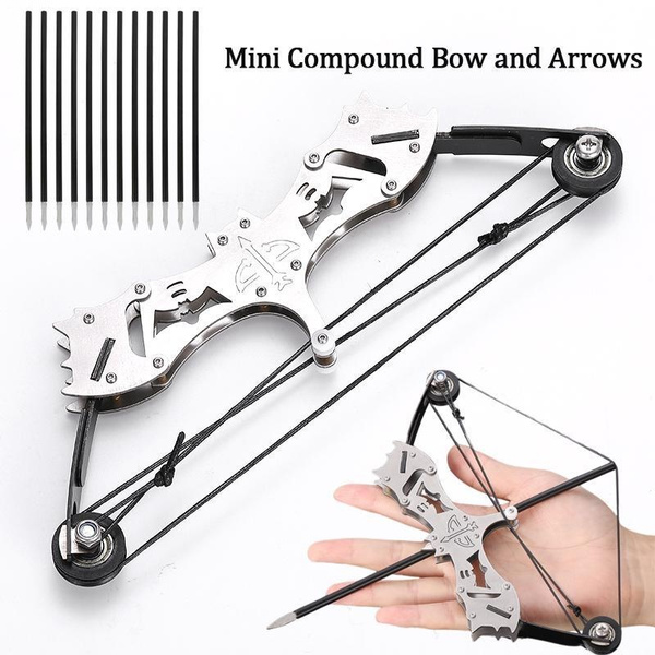 6.3"/9" Mini Compound Bow and Arrows Set for Target Shooting Hunting ...