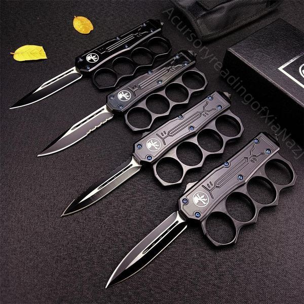 2023 NEW Micr/otech Tactical Brass Knuckle Style AUTO OTF Spring ...