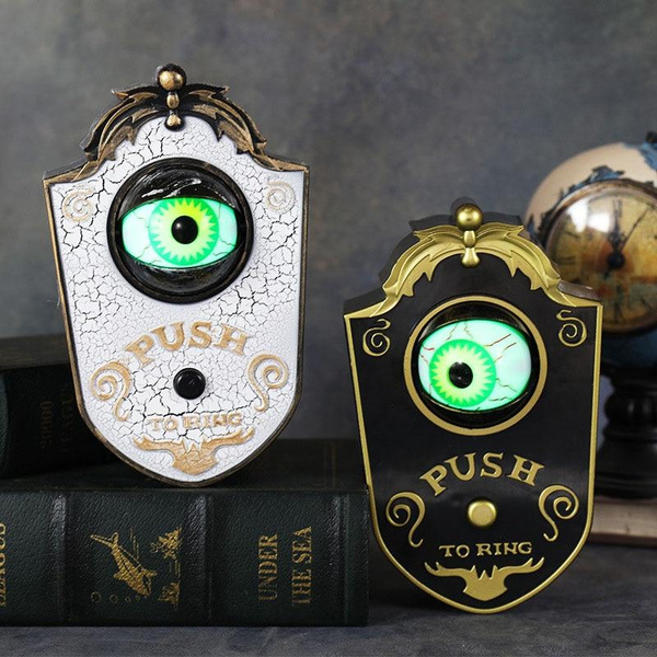 Halloween Luminous Eyes Doorbell Haunted Decorations Eyeball Doorbell ...