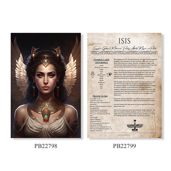 Isis Poster Egyptian Goddess of Magic and Fertility Prints Magic Book ...