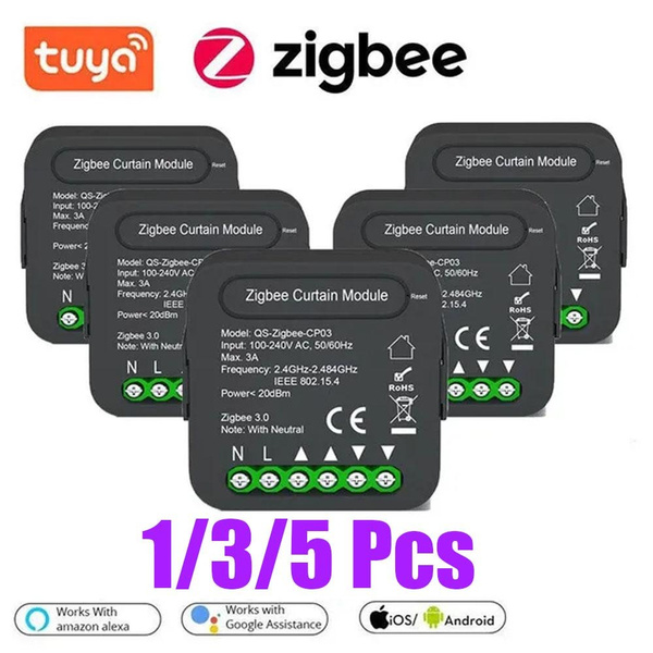 QS-Zigbee-CP03/QS-Wifi-CP03 Tuya ZigBee/WiFi Intelligent Curtain Switch Module Home Curtain ...