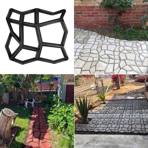9 Grid Pathmate Stone Mold Paving Pavement Concrete Molds Stepping ...