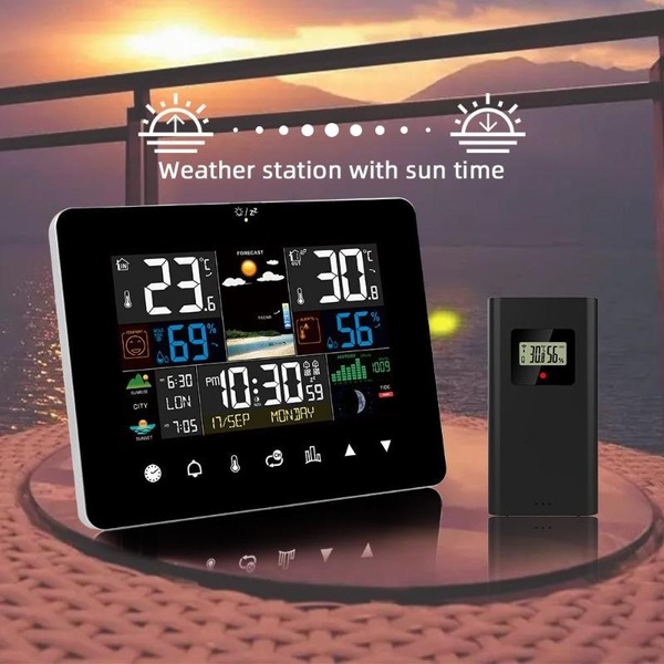 Sunrise and Sunset Weather Station Multi-function Alarm Clock ...