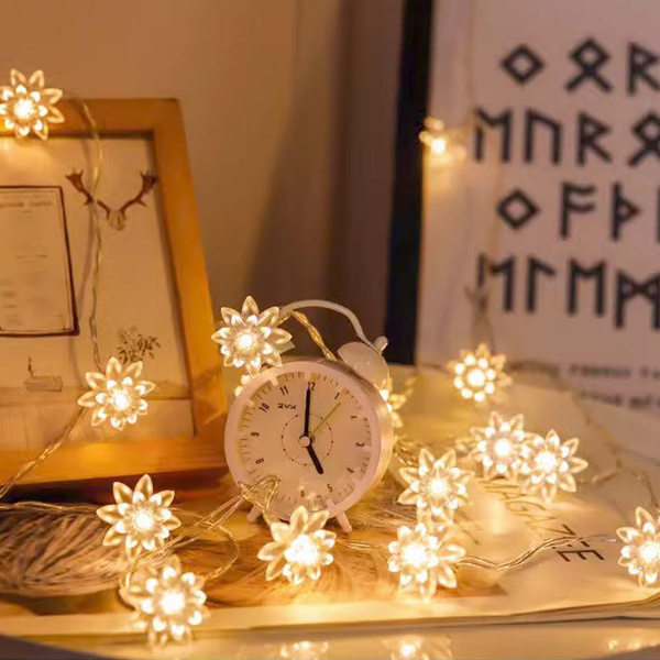 1.5m/3m Lotus Flower LED Light String Wedding Fairy Lights Garland for ...