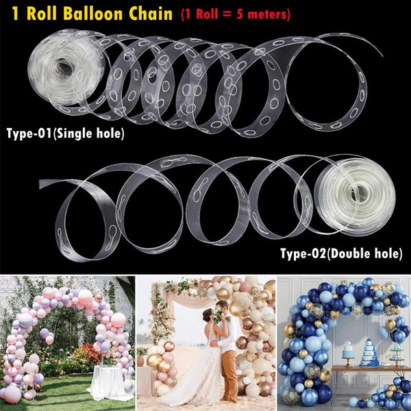 1 Roll Transparent Balloon Chain Party Background Decoration Balloon ...