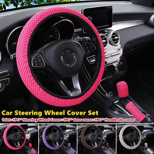 Universal Car Steering Wheel Gear and Handbrake Cover Set | Wish