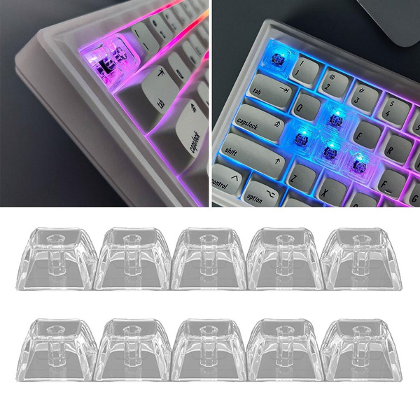 Transparent Blank Keycap Set 1U 1X XDA Crystal Translucent Keycaps for ...