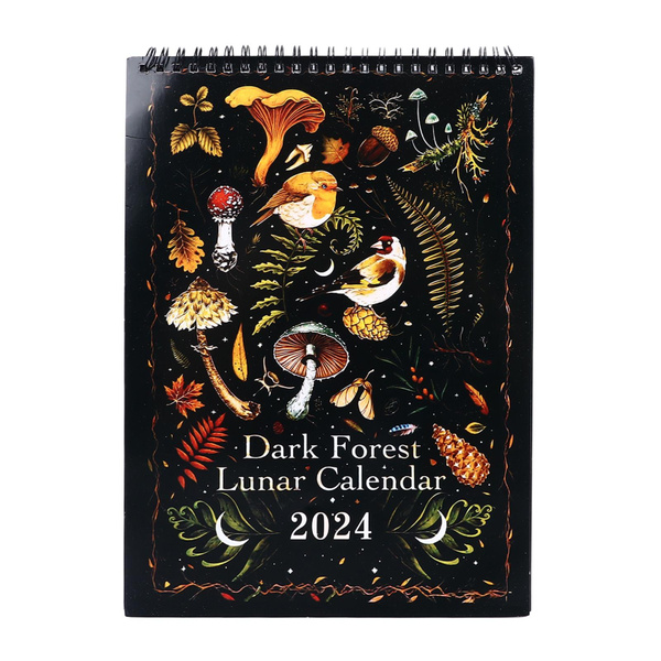 Dark Forest Lunar Calendar 2024, Animals Calendar Art House Decor with ...